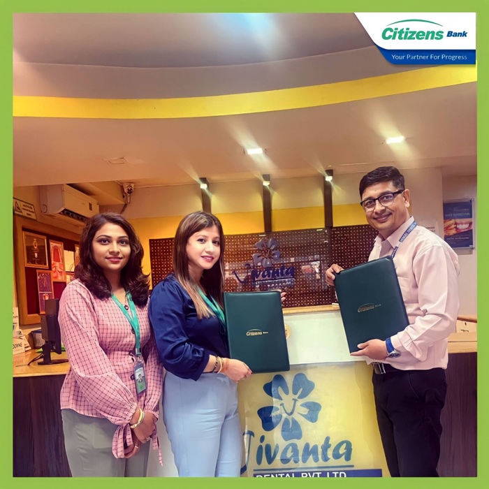 Citizens Bank inks MoU with Vivanta Dental Hospital - || ShareSansar